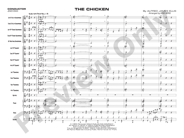 The Chicken: Score: Jazz Ensemble Score - Digital Sheet Music Download
