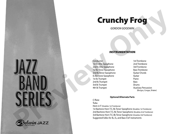 Crunchy Frog: Score: Jazz Ensemble Score - Digital Sheet Music Download