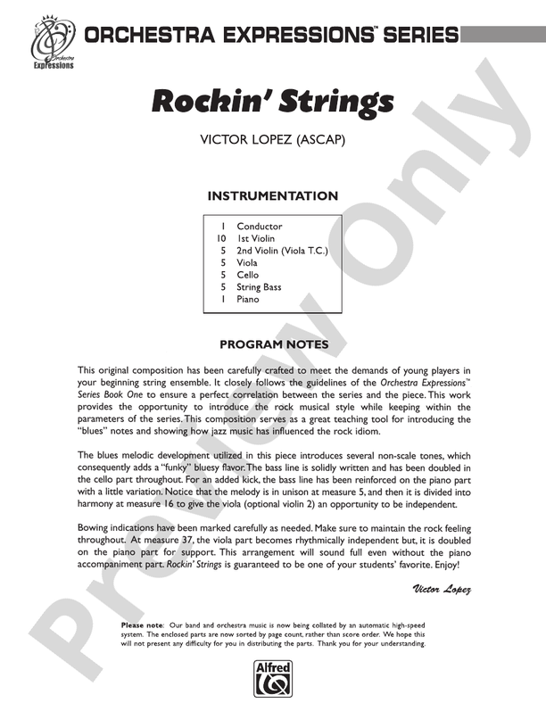 Rockin' Strings: Score: String Orchestra Score - Digital Sheet Music ...