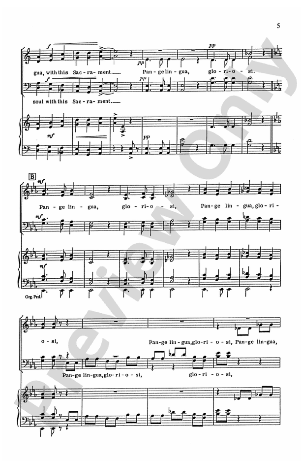 Pange Lingua Variations: SATB Choral: Dave Brubeck - Digital Sheet ...