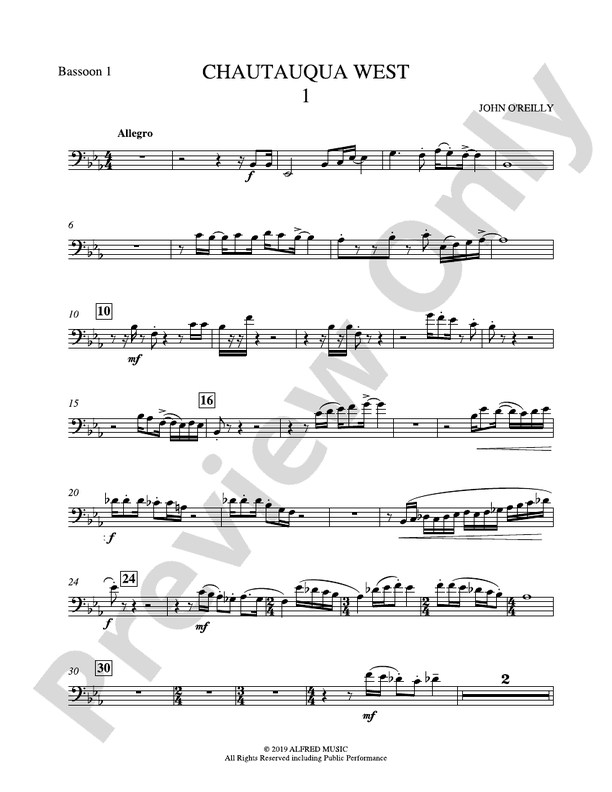 Chautauqua West: 1st Bassoon: 1st Bassoon Part - Digital Sheet Music ...