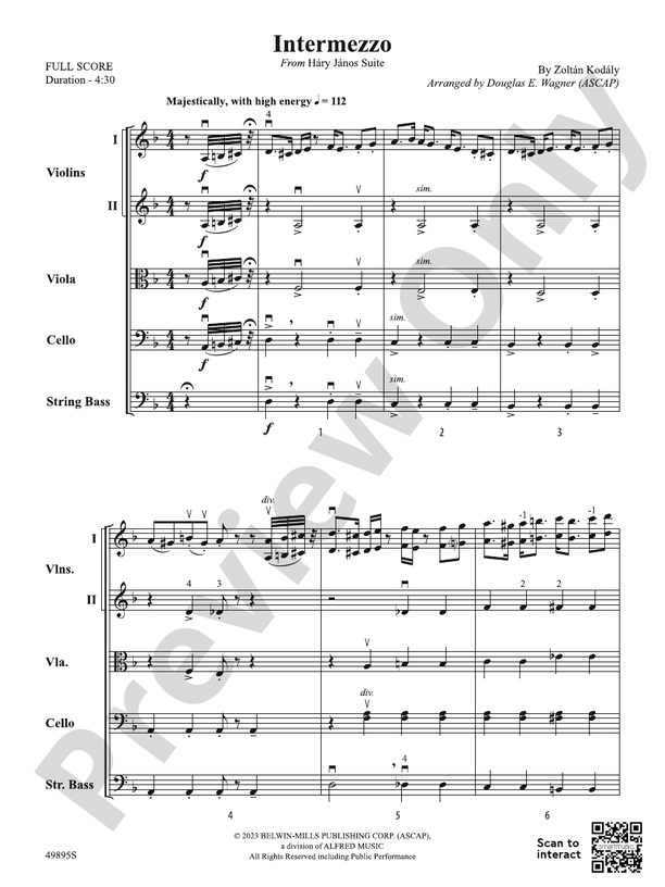 Intermezzo: Score: String Orchestra Score - Digital Sheet Music Download