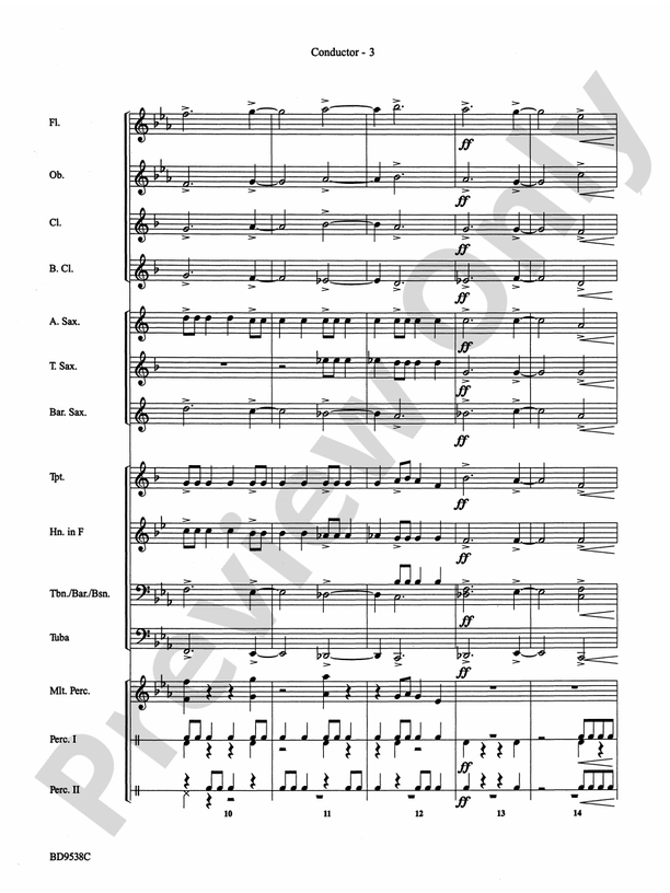 Excelcia: Score: Concert Band Score - Digital Sheet Music Download