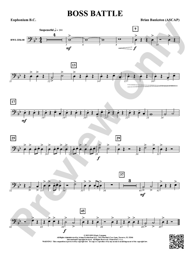 Boss Battle: Baritone B.C.: Baritone B.C. Part: Brian Bankston - Digital Sheet Music Download