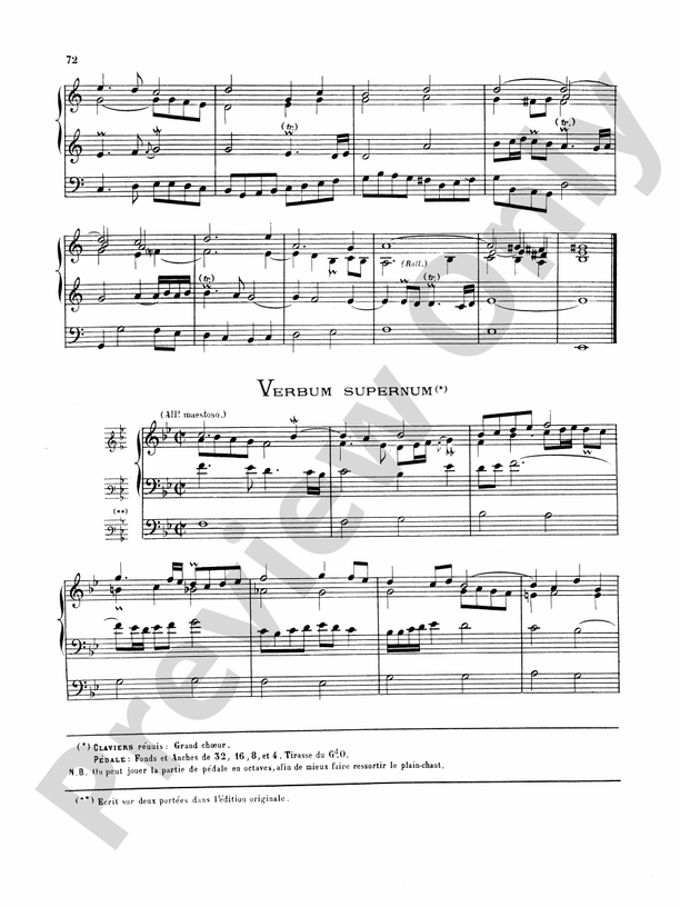 Grigny: Organ Book: Verbum Supernum Part - Digital Sheet Music Download