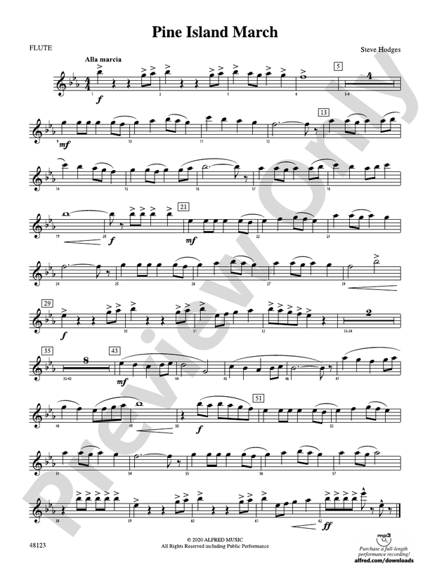 Pine Island March: Flute: Flute Part - Digital Sheet Music Download