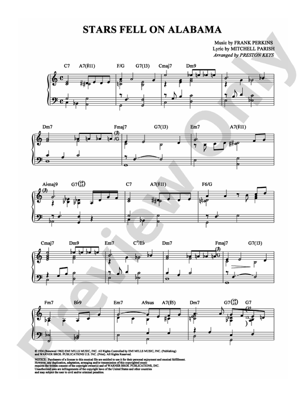 Stars Fell on Alabama: Piano: Frank Perkins - Digital Sheet Music Download
