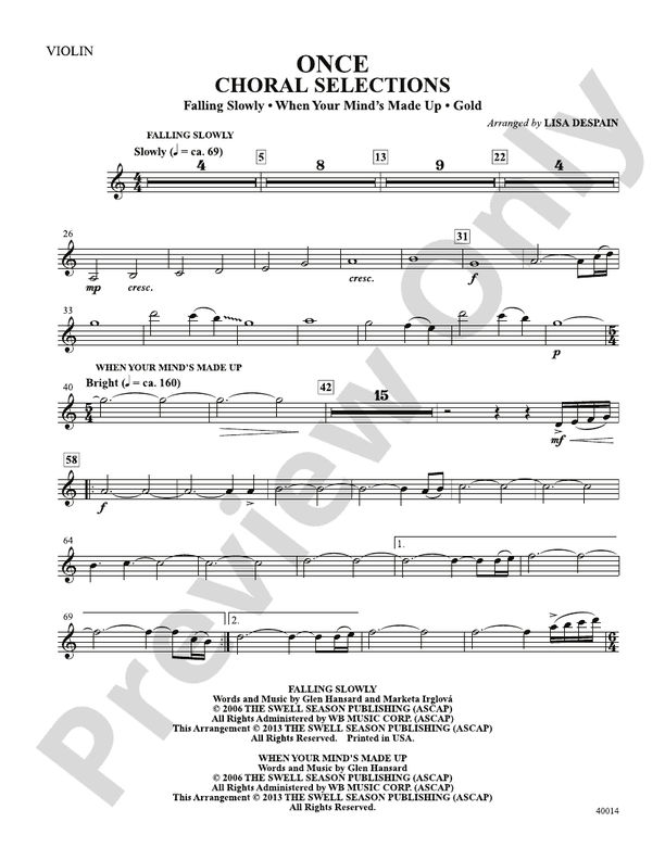Once: 1st Violin: 1st Violin Part - Digital Sheet Music Download