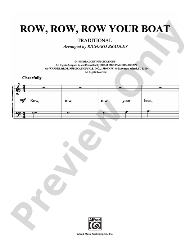 Row, Row, Row Your Boat: Easy Piano: Traditional - Digital Sheet Music ...