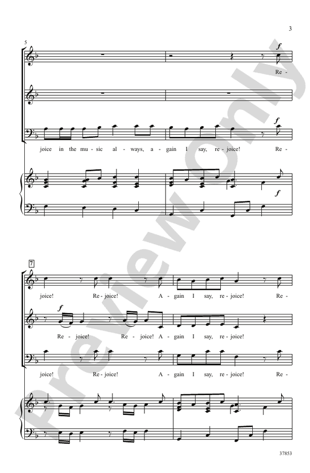 Rejoice in the Music: 3-Part Mixed Choral Octavo: Donald Moore ...