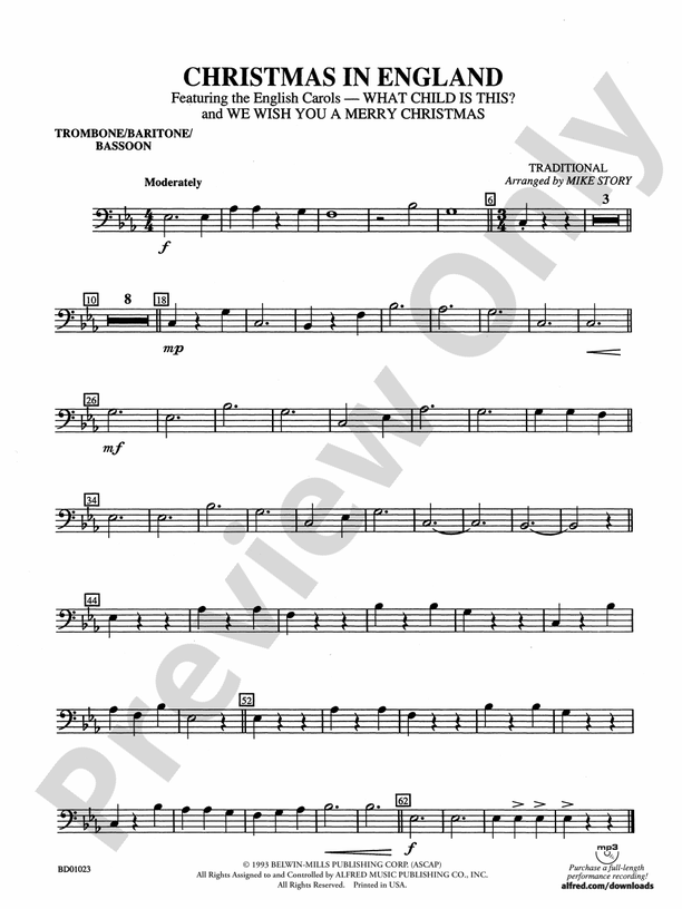 Christmas in England: 1st Trombone: 1st Trombone Part - Digital Sheet ...
