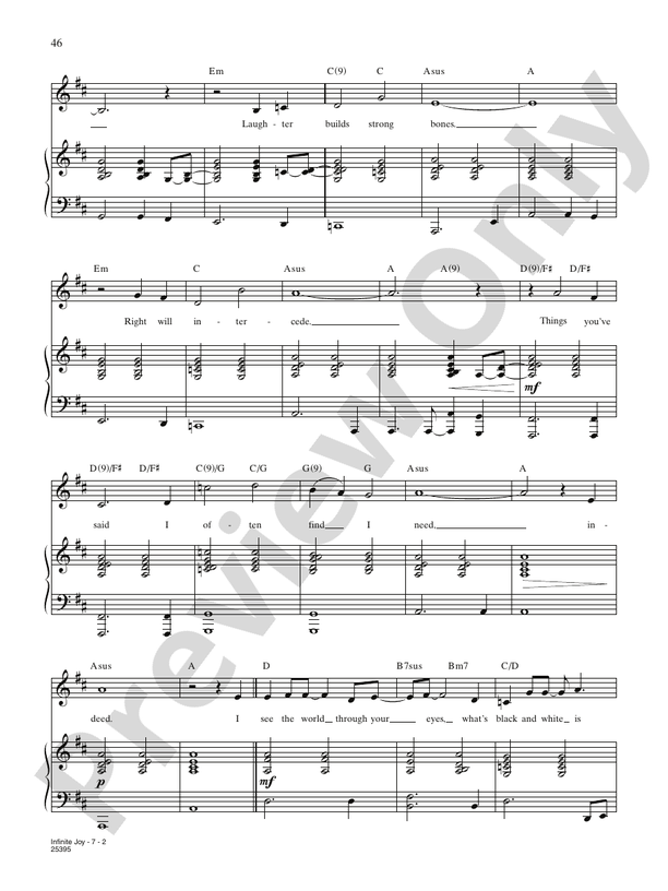 Infinite Joy (from "Elegies: A Song Cycle"): Piano/Vocal/Chords: William Finn - Digital Sheet ...