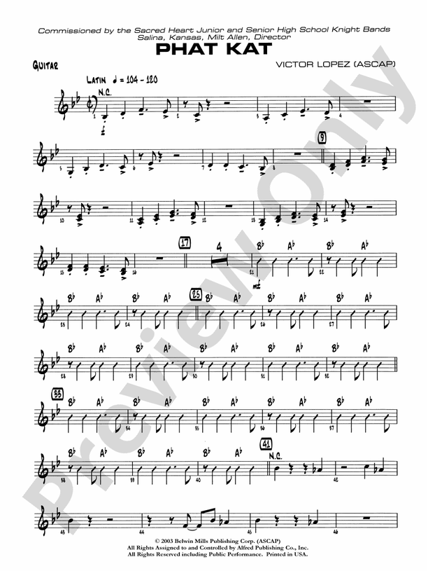 Phat Kat: Guitar: Guitar Part - Digital Sheet Music Download