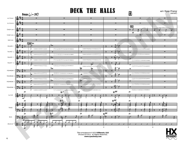 Deck the Halls: Score: Jazz Ensemble Score - Digital Sheet Music Download