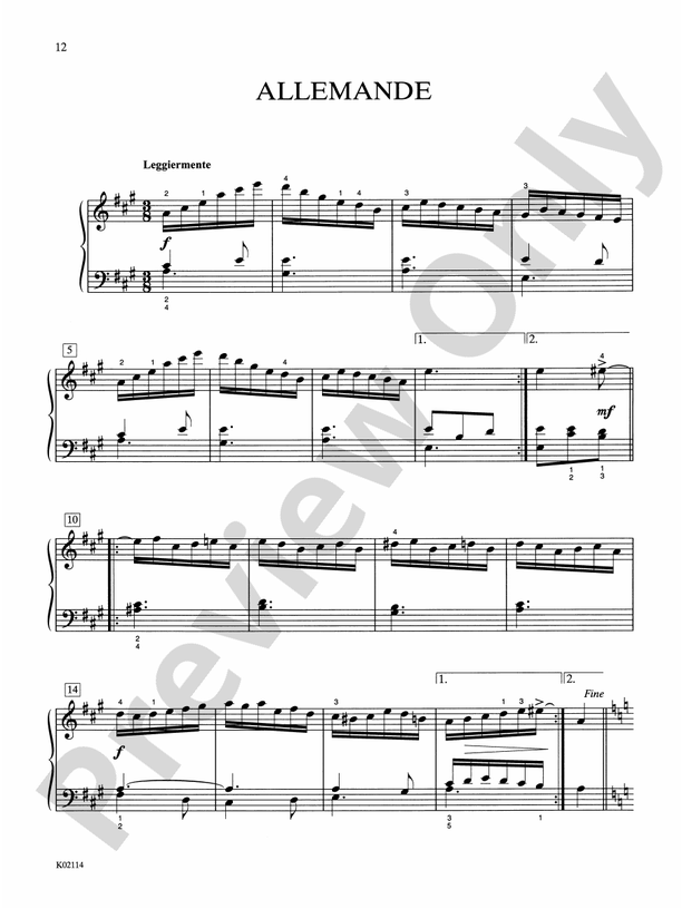 Beethoven: Six German Dances, Allemande and Waltz: Allemande in A Major ...