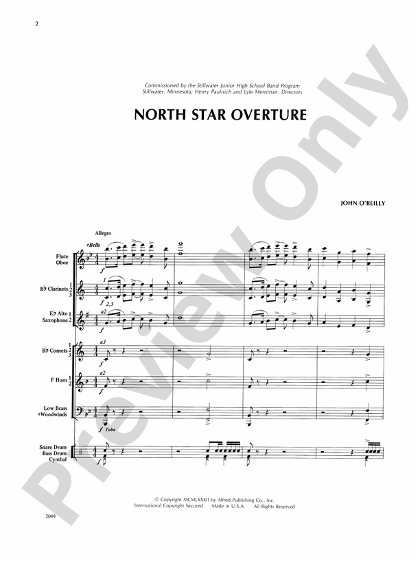 North Star Overture: Score: Concert Band Score - Digital Sheet Music ...