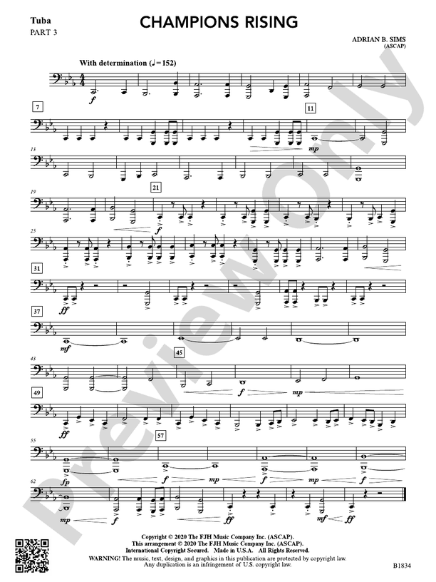 Champions Rising: Part 3 - Tuba: Part 3 - Tuba Part: Adrian B. Sims ...