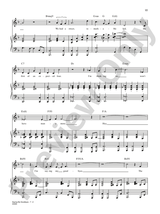 Saying My Goodbyes (from "Elegies: A Song Cycle"): Piano/Vocal/Chords: William Finn - Digital ...