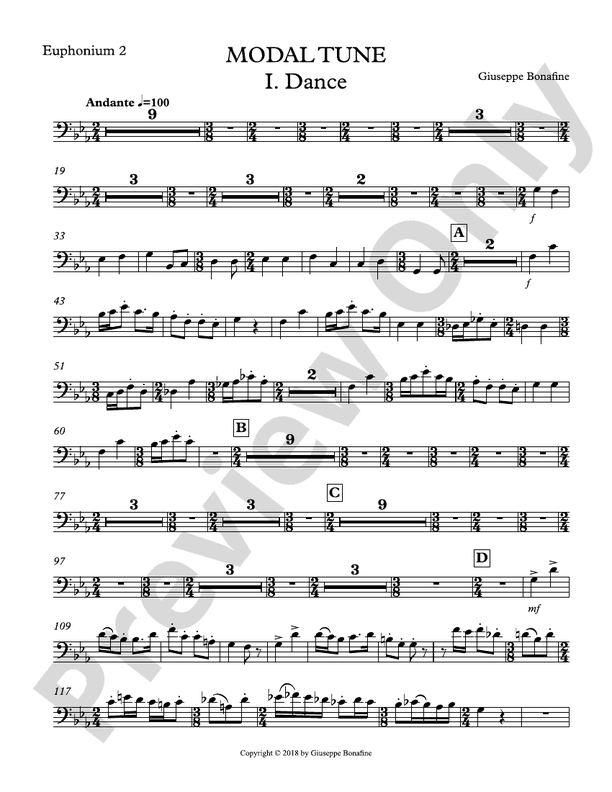 Modal Tune: 2nd Euphonium: 2nd Euphonium Part - Digital Sheet Music ...