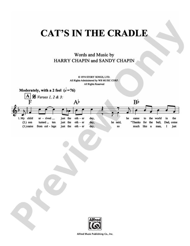 Cat's in the Cradle: Lead Sheet: Harry Chapin - Digital Sheet Music ...