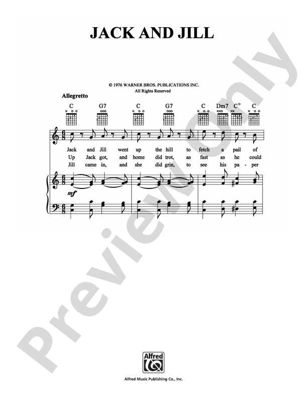Jack and Jill: Piano/Vocal/Chords - Digital Sheet Music Download