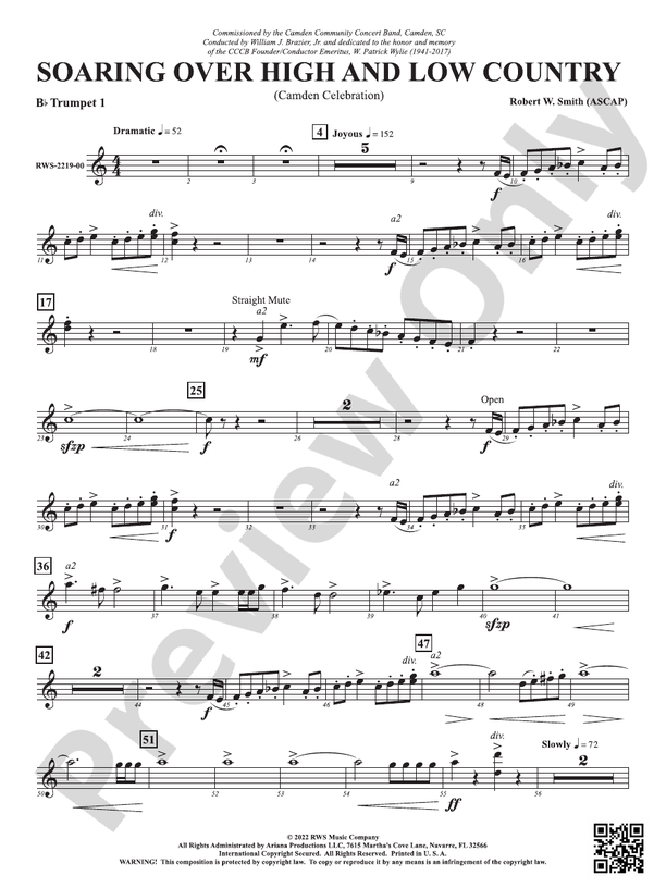 Soaring Over High and Low Country - Camden Celebration: 1st B-flat ...