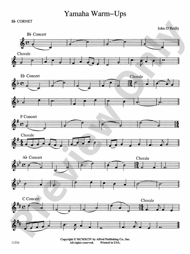 Yamaha Warm-Ups: 1st B-flat Cornet: 1st B-flat Cornet Part - Digital ...