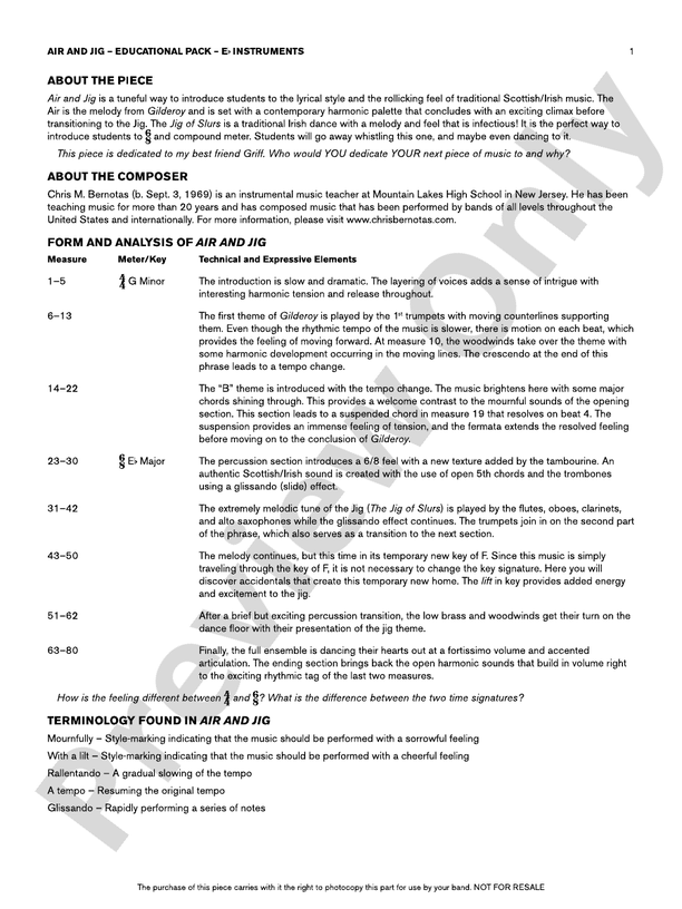 Air and Jig: Eb Educational Pack: Eb Educational Pack Part - Digital ...