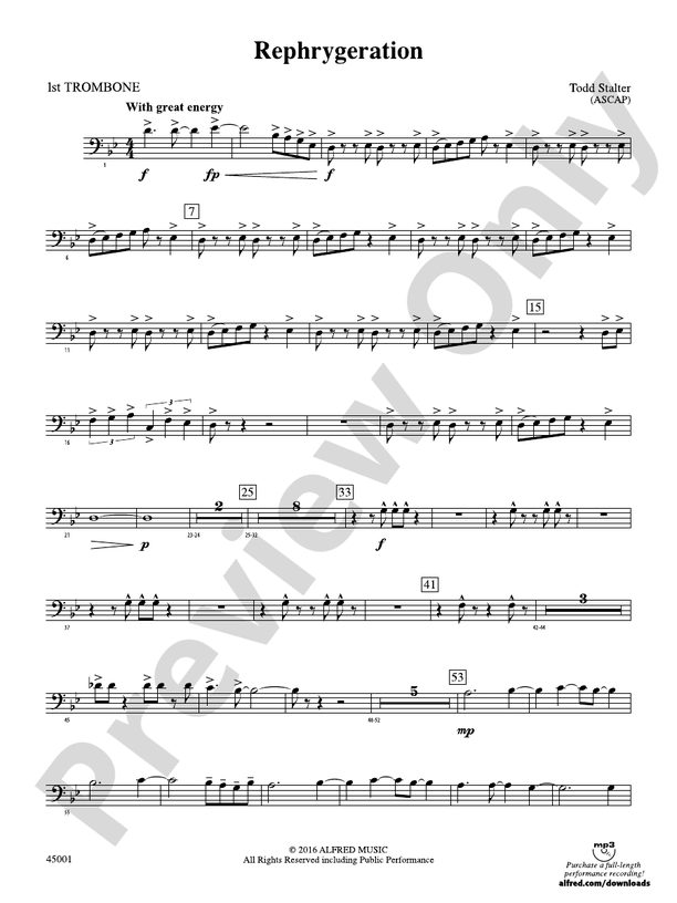 Rephrygeration: 1st Trombone: 1st Trombone Part - Digital Sheet Music ...