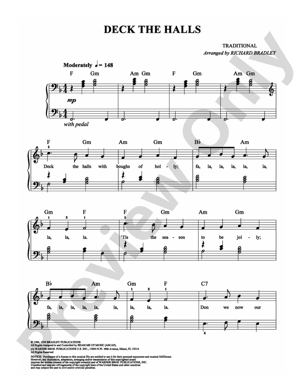 Deck the Halls: Easy Piano: Traditional - Digital Sheet Music Download