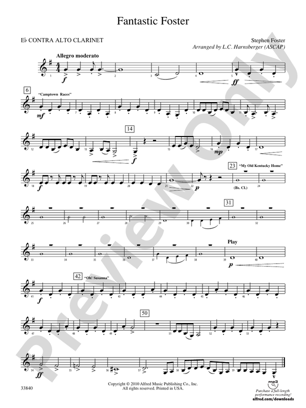 Fantastic Foster: (wp) E-flat Contrabass Clarinet: (wp) E-flat Contrabass Clarinet World Part ...