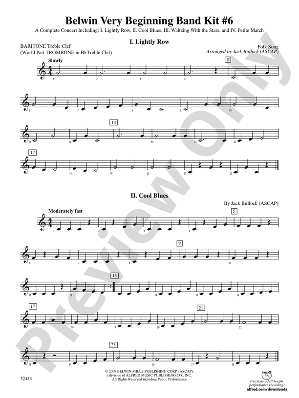 Belwin Very Beginning Band Kit #6: Baritone T.C.: Baritone T.C. Part ...