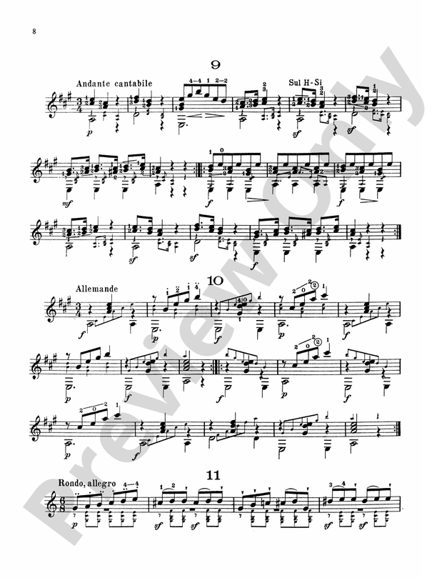 Diabelli: 18 Pieces for Guitar and Piano: 11. Rondo, allegro (Guitar ...