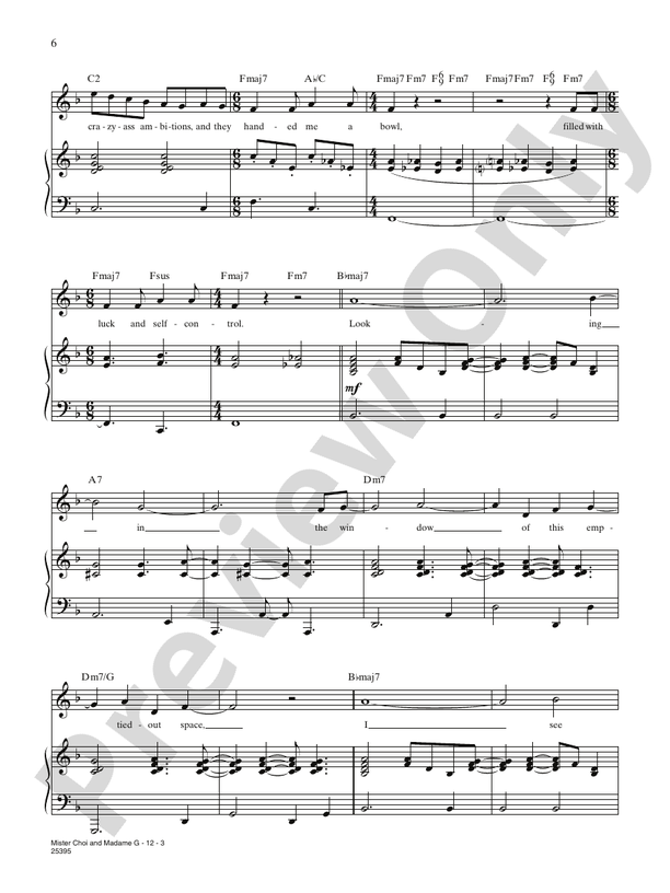 Mister Choi and Madame G (from "Elegies: A Song Cycle"): Piano/Vocal/Chords: William Finn ...