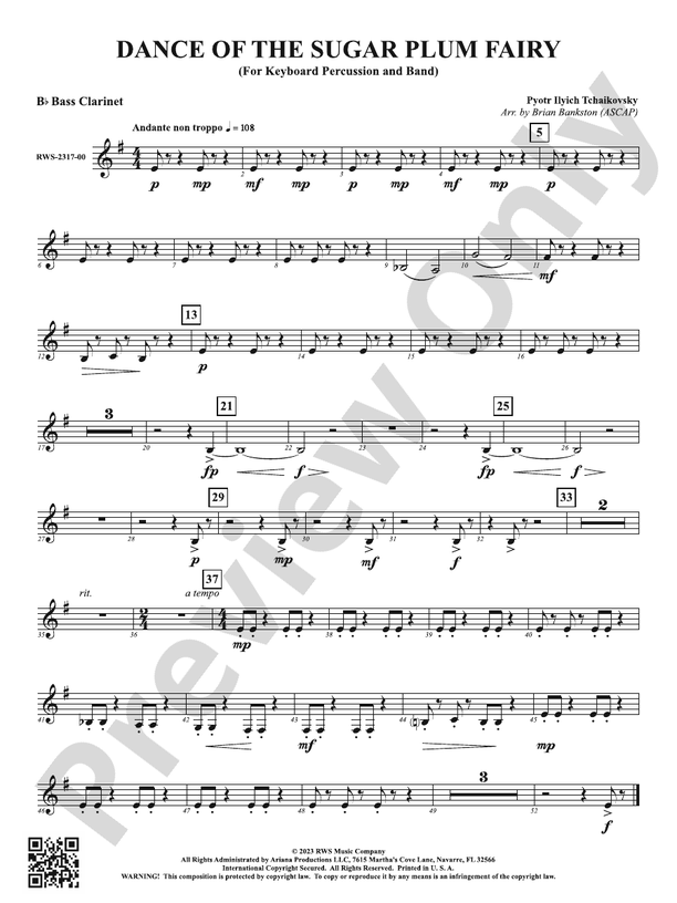Dance of the Sugar Plum Fairy - For Keyboard Percussion and Band: B ...