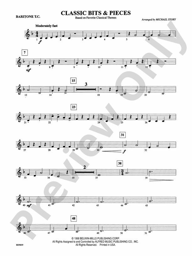 Classic Bits & Pieces (based on Favorite Classic Themes): Baritone T.C ...