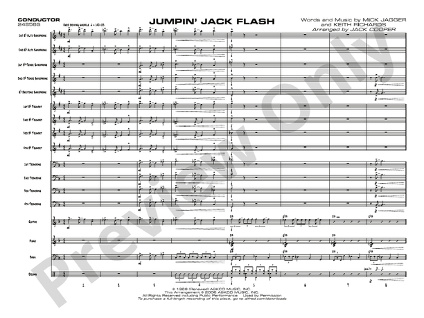 Jumpin' Jack Flash: Score: Jazz Ensemble Score - Digital Sheet Music ...