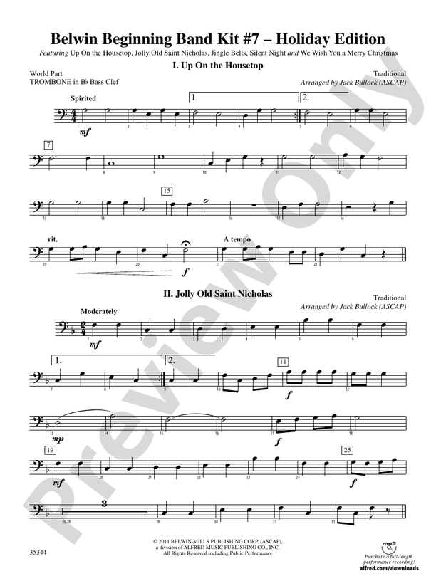 Belwin Beginning Band Kit #7: (wp) 1st B-flat Trombone B.C.: (wp) 1st B ...