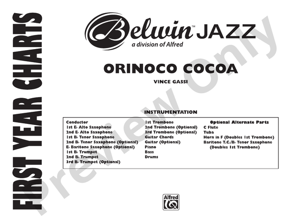 Orinoco Cocoa: Score: Jazz Ensemble Score - Digital Sheet Music Download