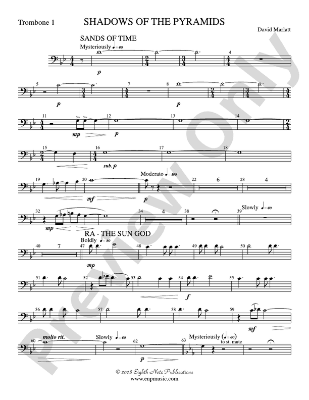 Shadows of the Pyramids: 1st Trombone: 1st Trombone Part - Digital ...