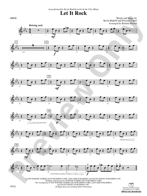 Let It Rock: Oboe: Oboe Part - Digital Sheet Music Download