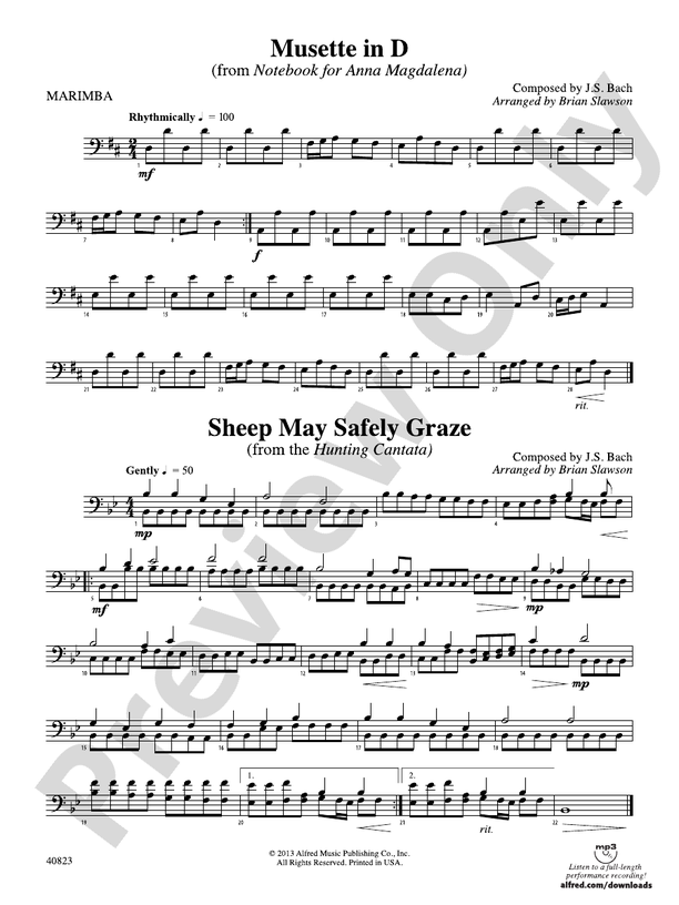 Classic Mallet Trios---Bach: Mallets: Mallets Part - Digital Sheet ...