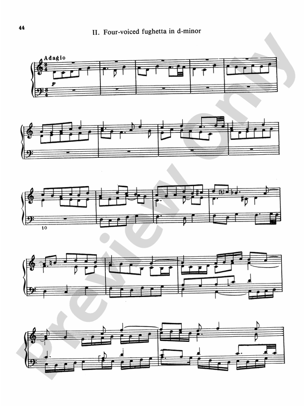 Rimsky-Korsakov: Piano Solos, Volume I: Four-voiced fughetta in D Minor ...