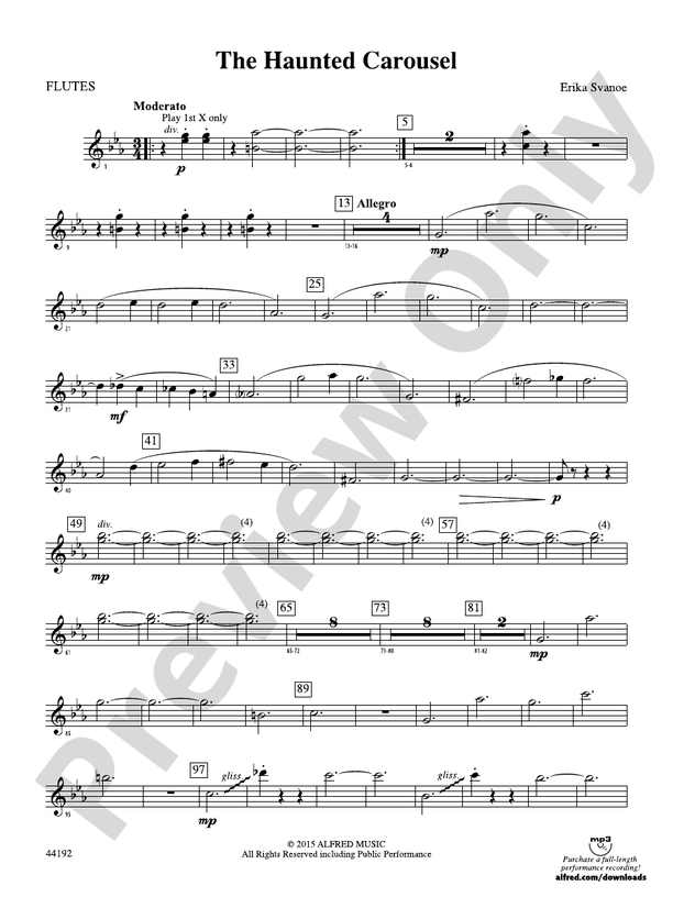 The Haunted Carousel: Flute: Flute Part - Digital Sheet Music Download