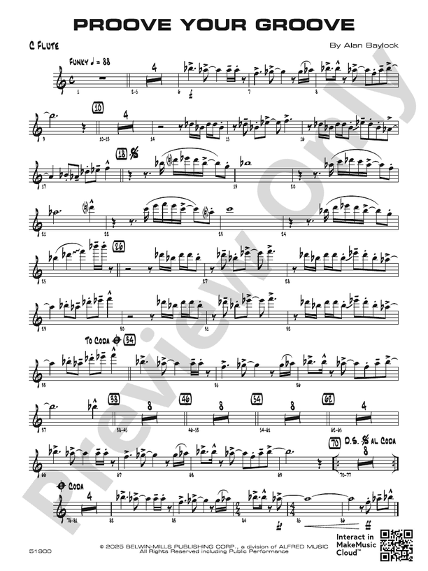 Proove Your Groove: Flute: Flute Part - Digital Sheet Music Download