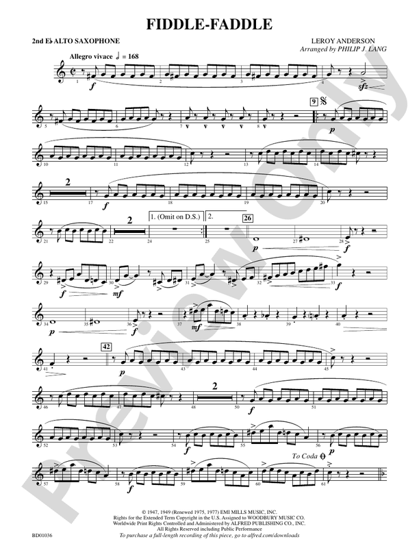 Fiddle-Faddle: 2nd E-flat Alto Saxophone: 2nd E-flat Alto Saxophone ...