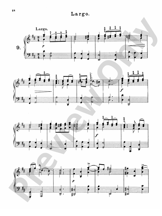 Corelli: Twenty-Four Pieces: 9. Largo, D Major Part - Digital Sheet ...