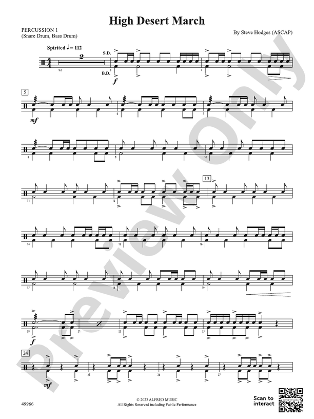 High Desert March: 1st Percussion: 1st Percussion Part - Digital Sheet ...