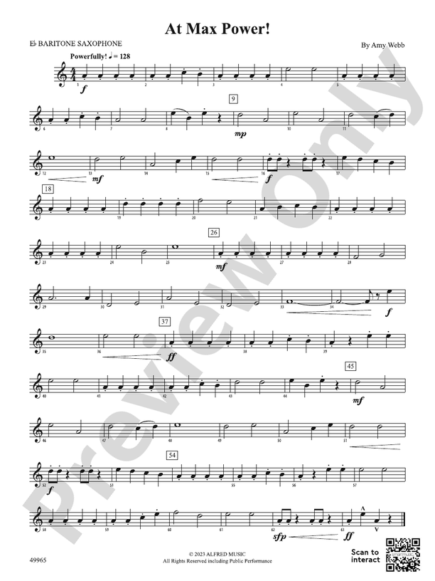 At Max Power!: E-flat Baritone Saxophone: E-flat Baritone Saxophone Part - Digital Sheet Music ...