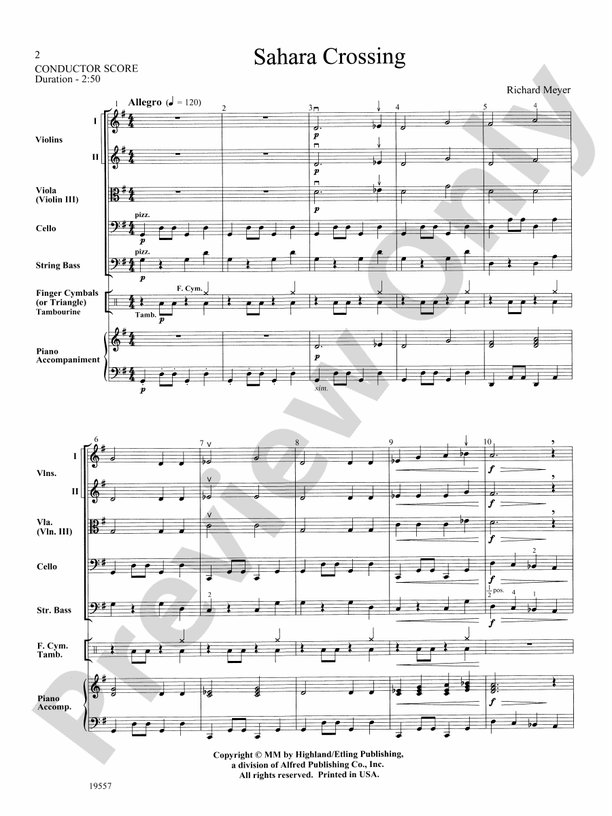 Sahara Crossing: Score: String Orchestra Score - Digital Sheet Music ...